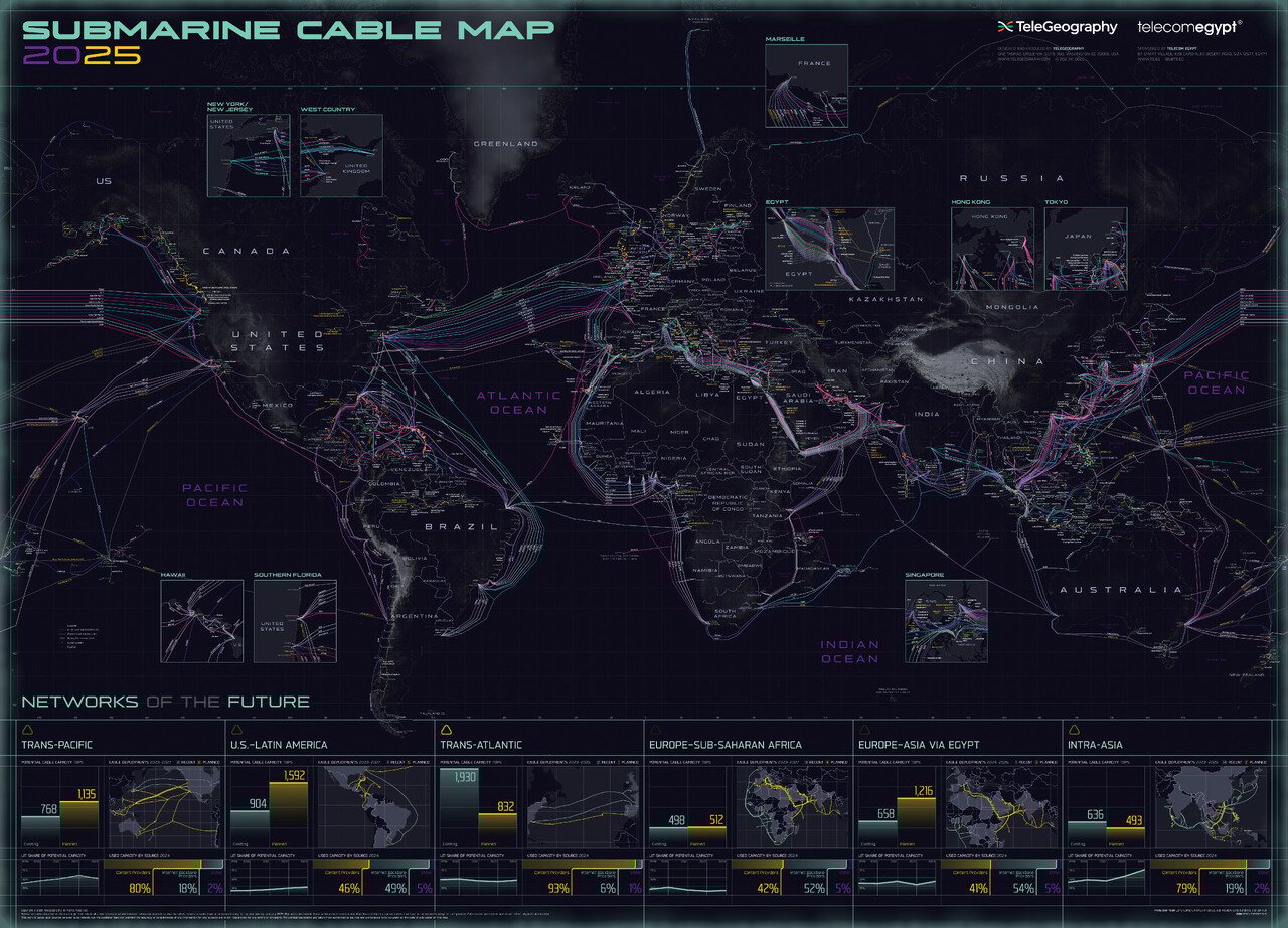 Futuristic 2025 Submarine Cable Map Unveils the Networks of Tomorrow